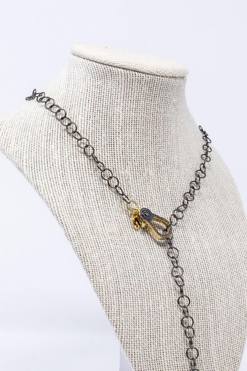 Jordie Two-Toned Clasp Lariat Necklace – Cotton Patch Boutique