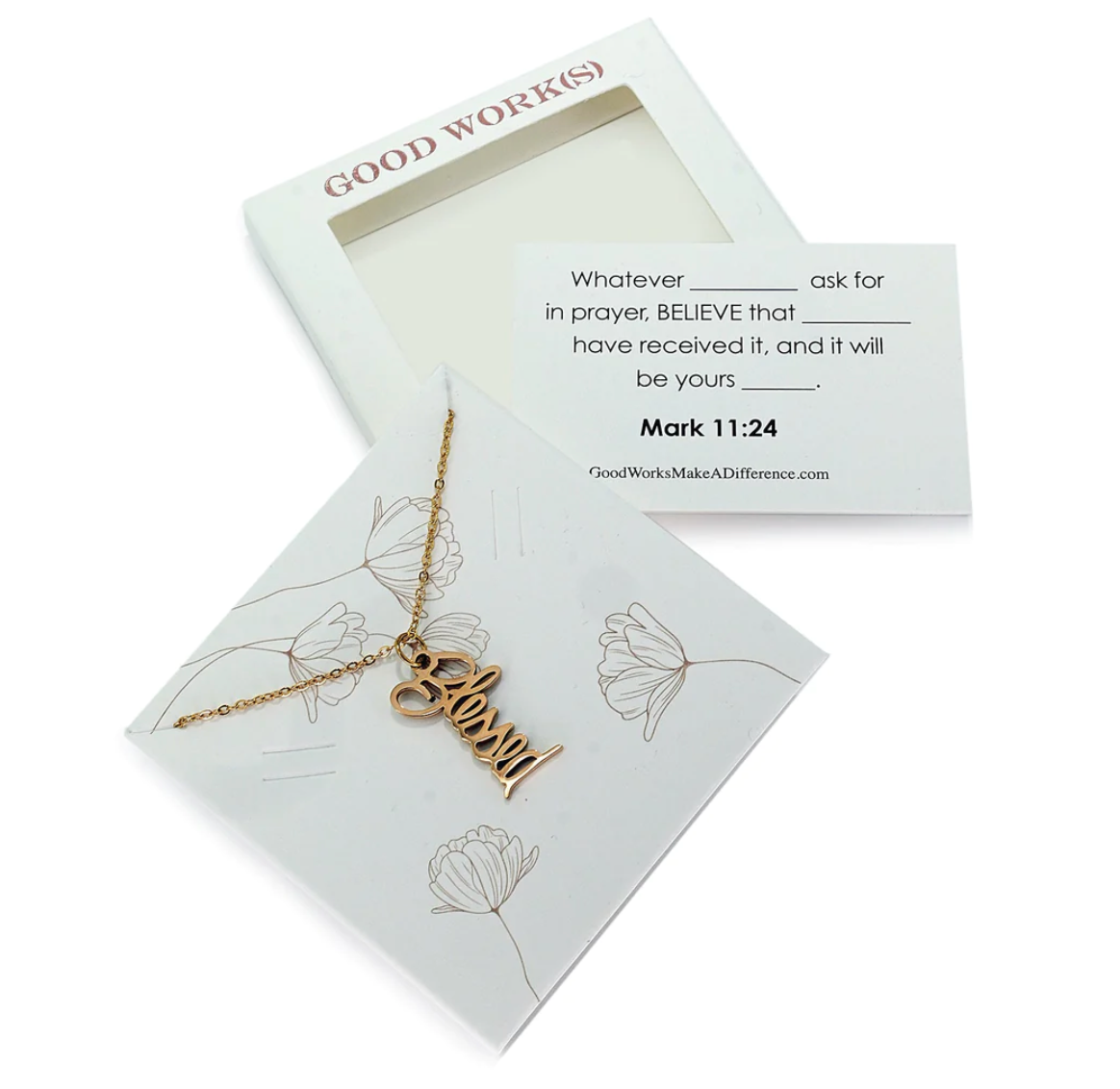 Blessed Rose Gold Pendant Necklace From Good Works – Cotton Patch Boutique